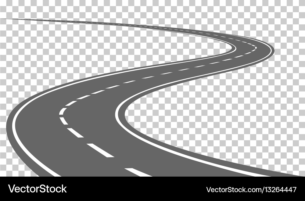 Smooth Curved Road Royalty Free Vector Image - VectorStock