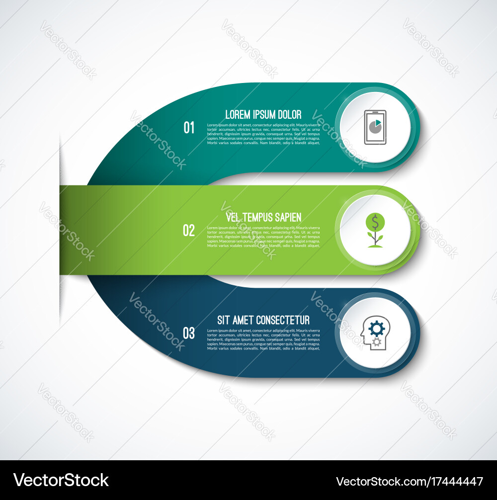 Step-by-Step Infographic Template Royalty Free Vector Image