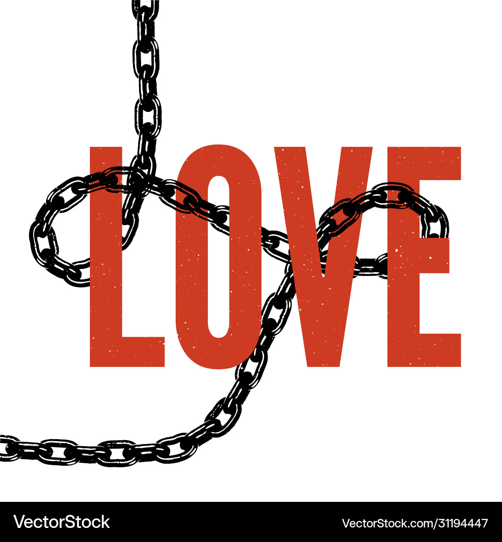 White love text leopard pattern art chains slogan Vector Image