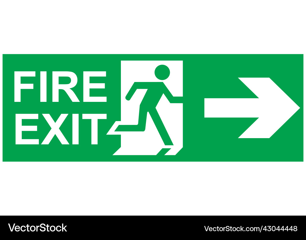 Fire exit Royalty Free Vector Image - VectorStock