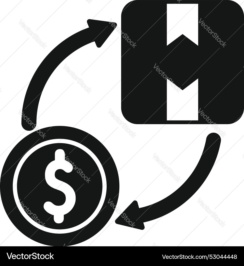 Money circulation concept with dollar coin Vector Image