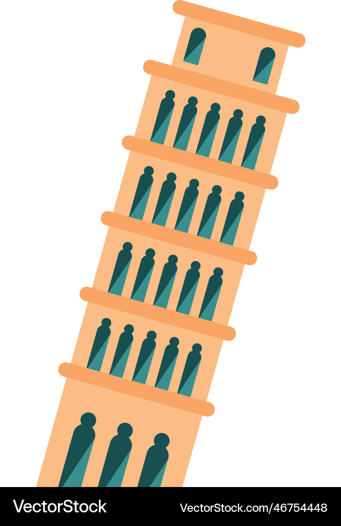 Pisa tower design Royalty Free Vector Image - VectorStock