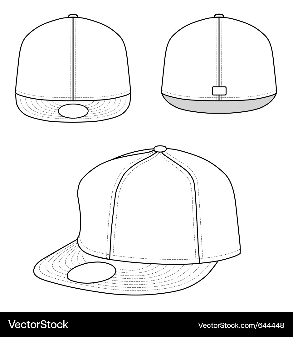 Rap cap Royalty Free Vector Image - VectorStock