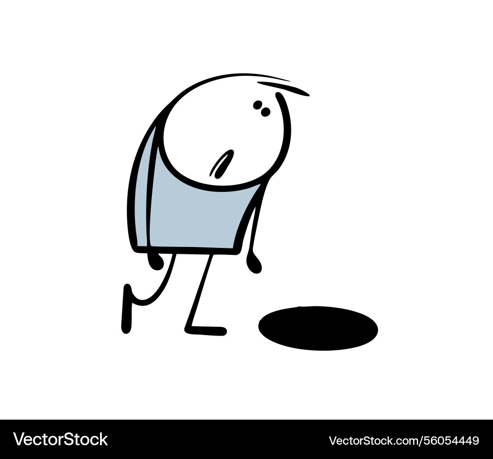 A stickman walking Royalty Free Vector Image - VectorStock