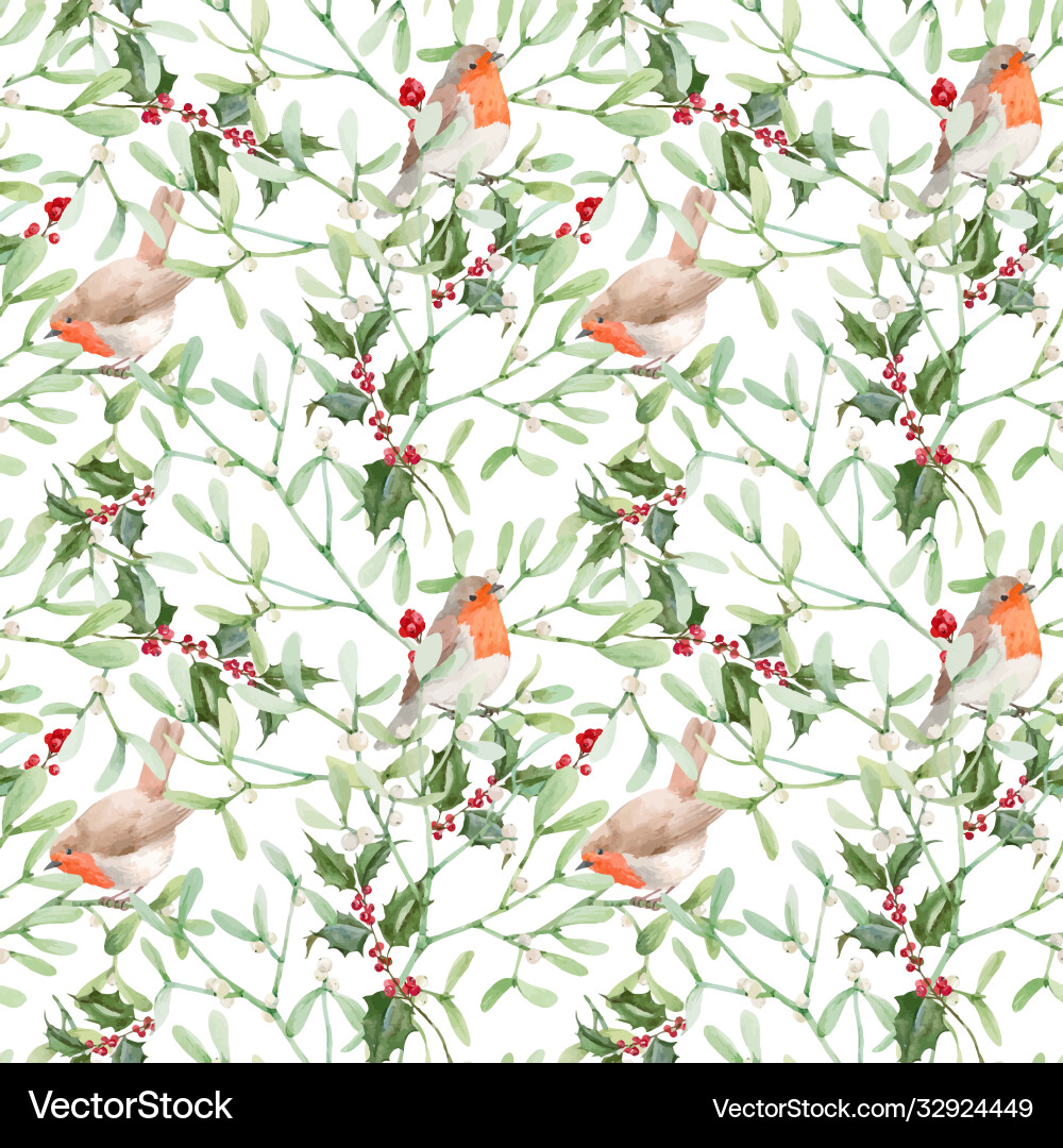 Beautiful seamless pattern with watercolor Vector Image