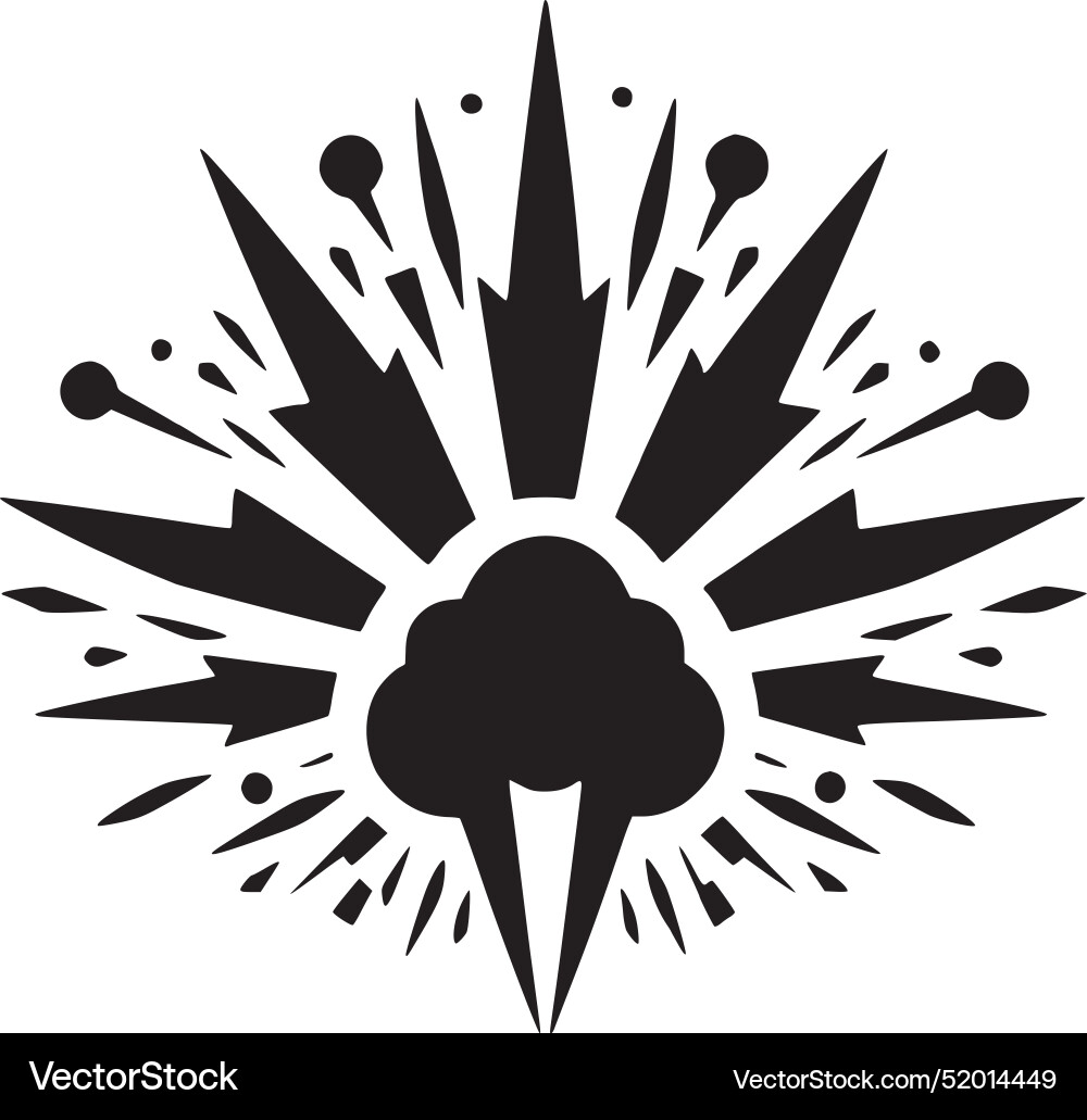 Boom - minimalist and flat logo Royalty Free Vector Image