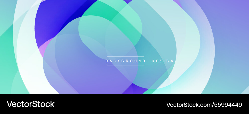 Circular abstract design with overlapping Vector Image
