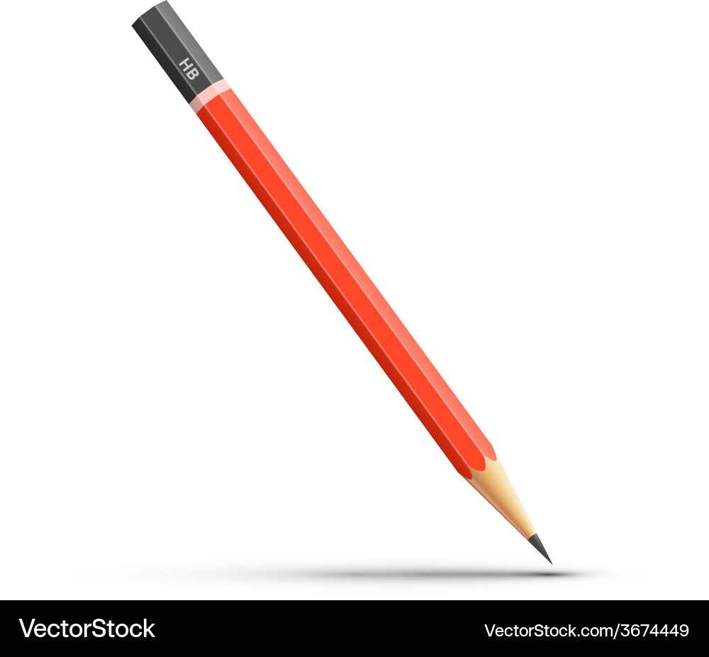 Detailed pencil Royalty Free Vector Image - VectorStock