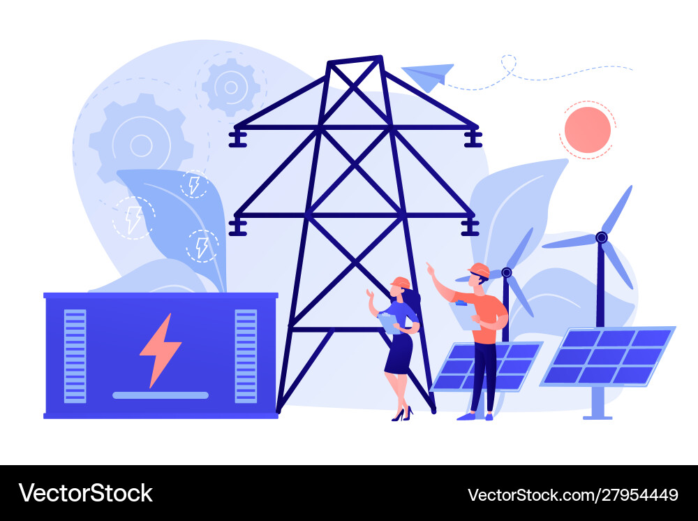 Energy storage concept Royalty Free Vector Image