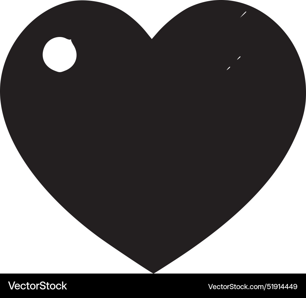 Heart - minimalist and simple silhouette Vector Image