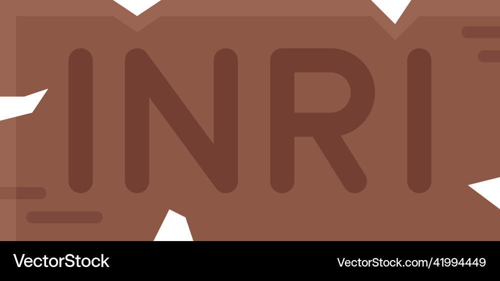 Inri sign icon holy week related Royalty Free Vector Image