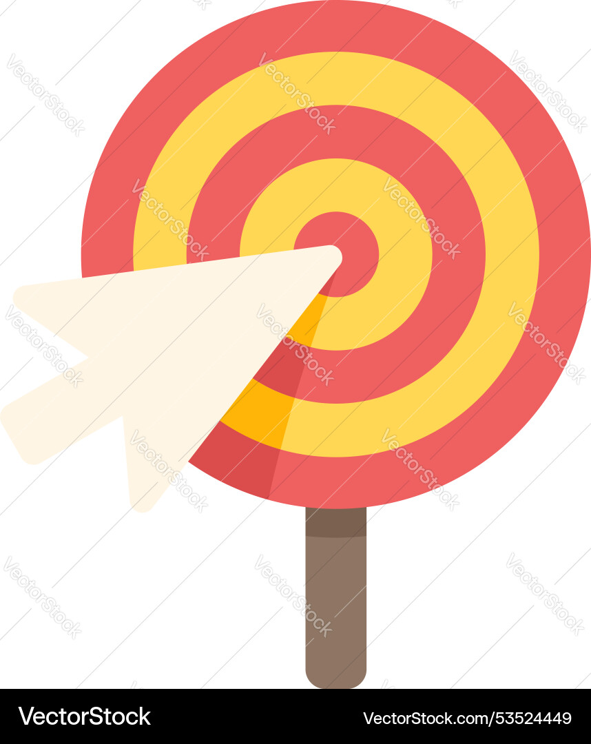 Mouse cursor clicking on target center marketing Vector Image