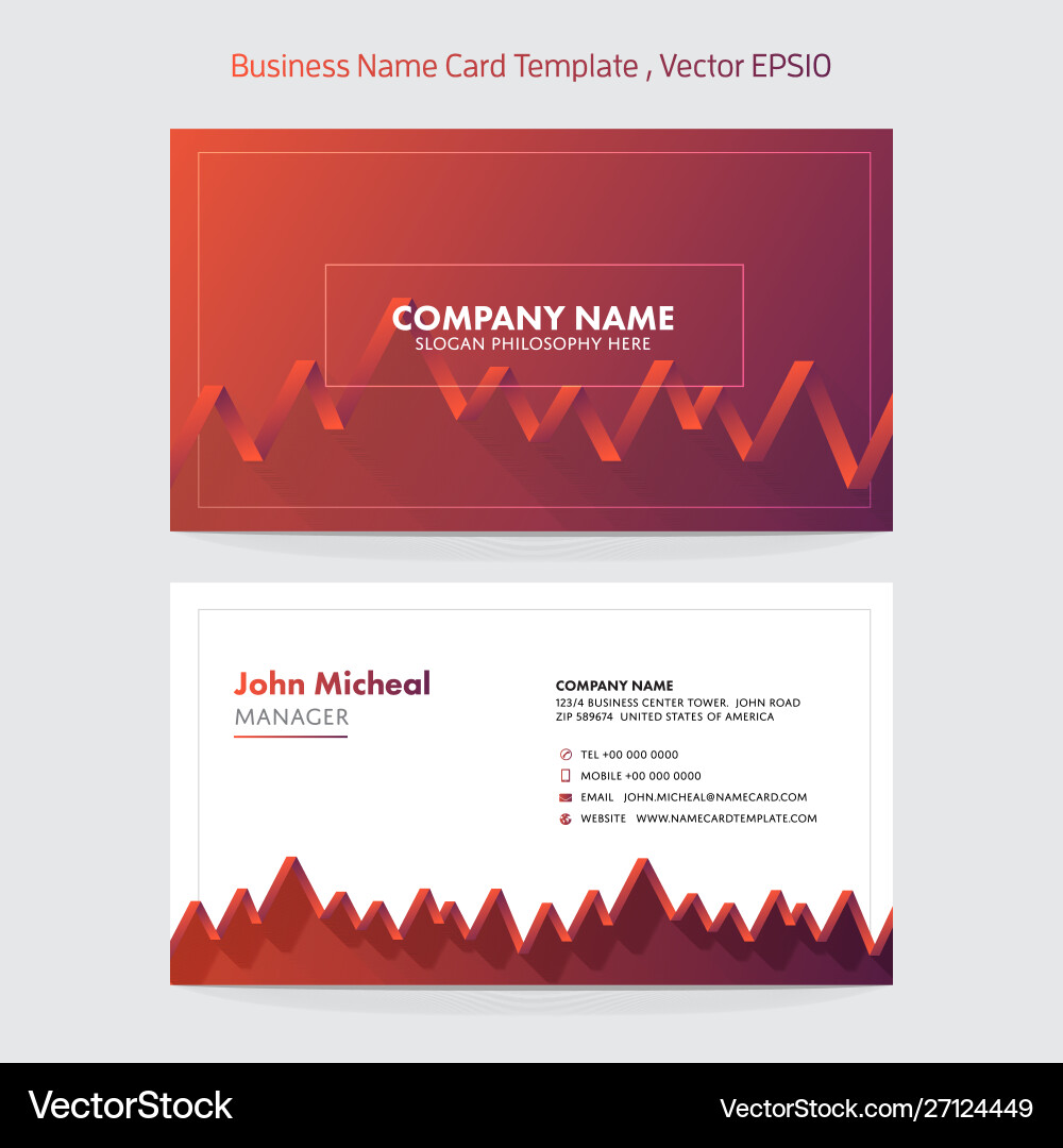 Namecard 01 Royalty Free Vector Image - VectorStock