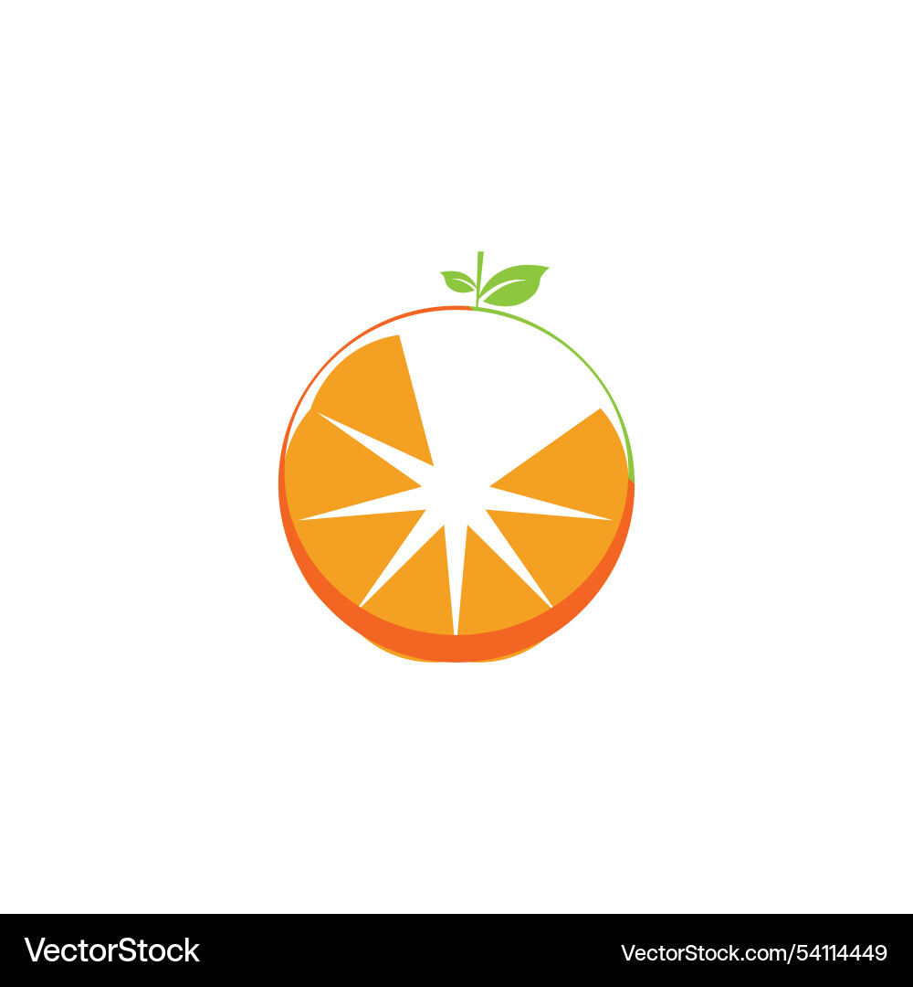 Orange logo design Royalty Free Vector Image - VectorStock