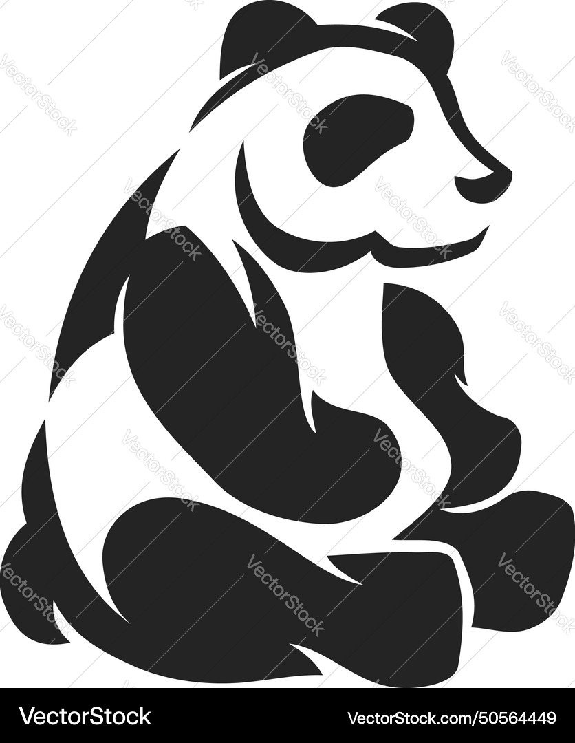 Panda logo template isolated brand identity icon Vector Image