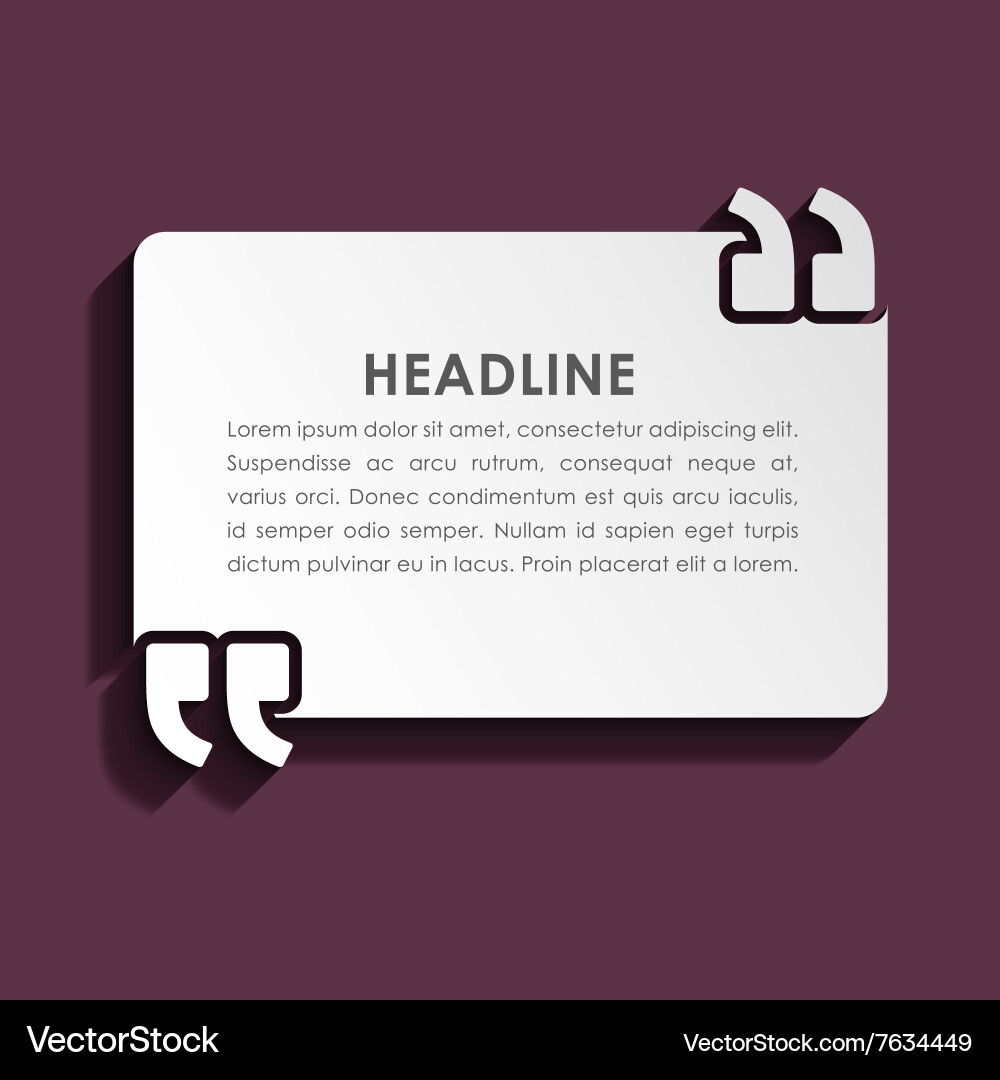 Quotes in quotation marks on stickers Royalty Free Vector