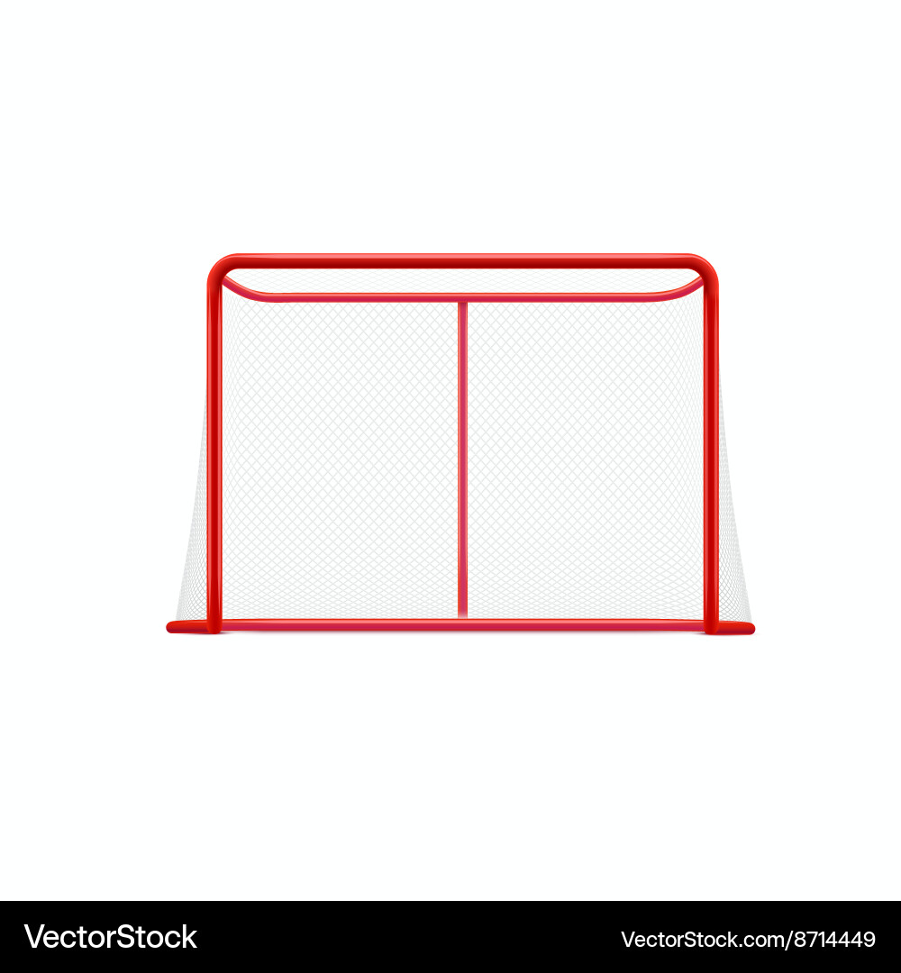 Red hockey goal realistic design isolated on white