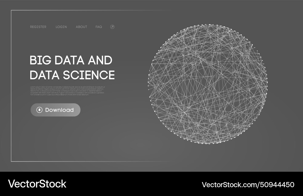 Big data and science futuristic technology Vector Image