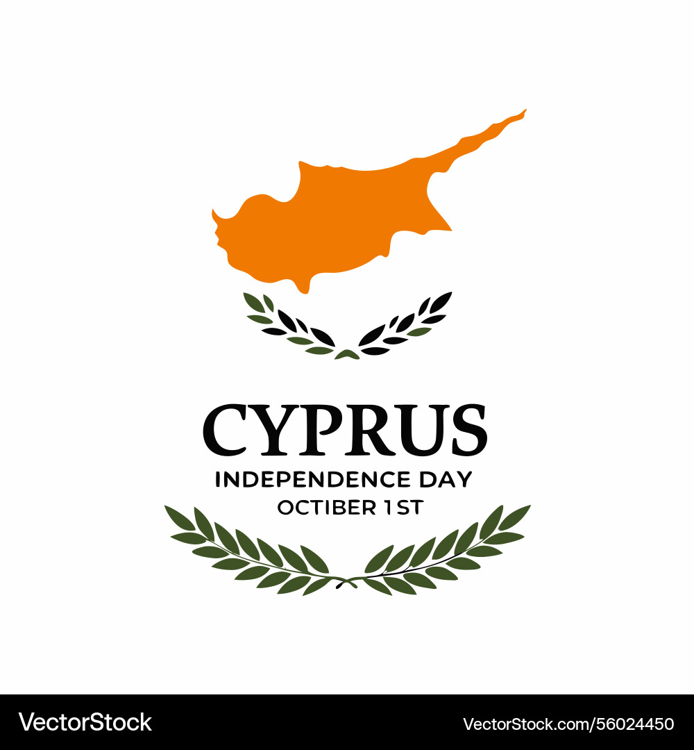 Celebrating cyprus independence day october 1st Vector Image