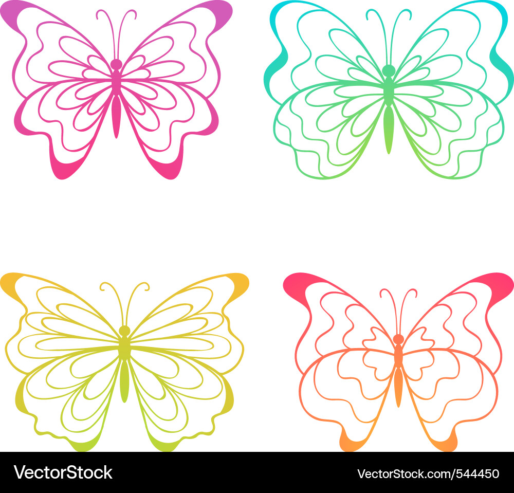 Colorful butterflies Royalty Free Vector Image
