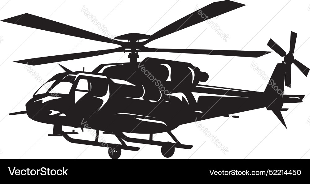 Dynamic force black helicopter mark lethal Vector Image