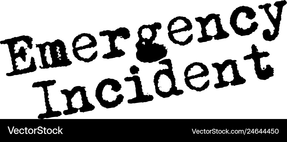 Emergency incident stamp on white Royalty Free Vector Image