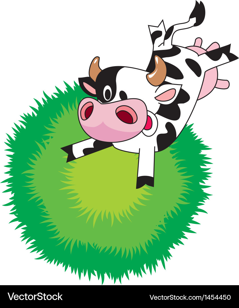 Funny cow Royalty Free Vector Image - VectorStock