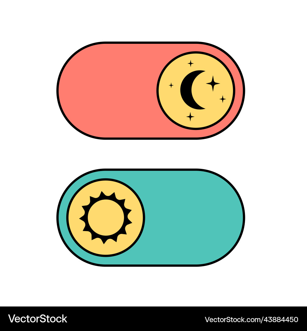 Slider day night Royalty Free Vector Image - VectorStock