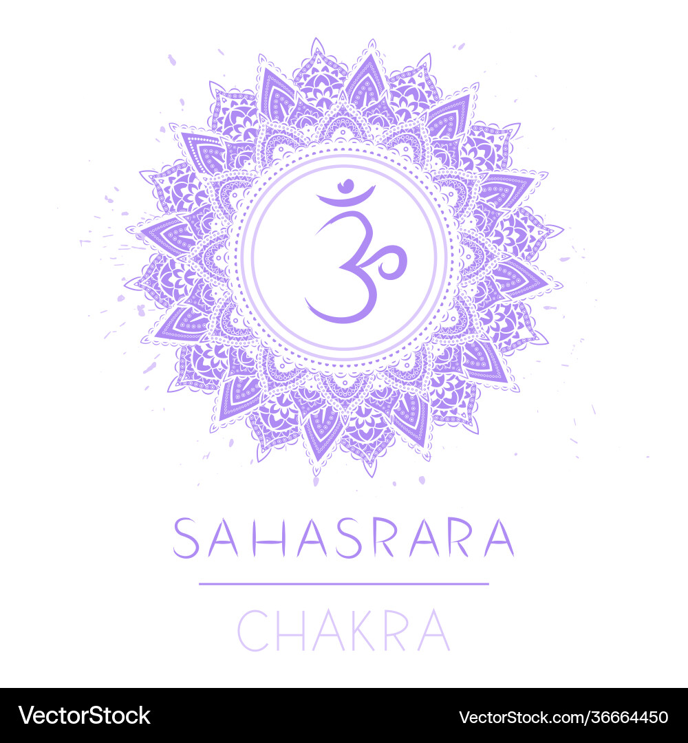 Symbol chakra sahasrara Royalty Free Vector Image
