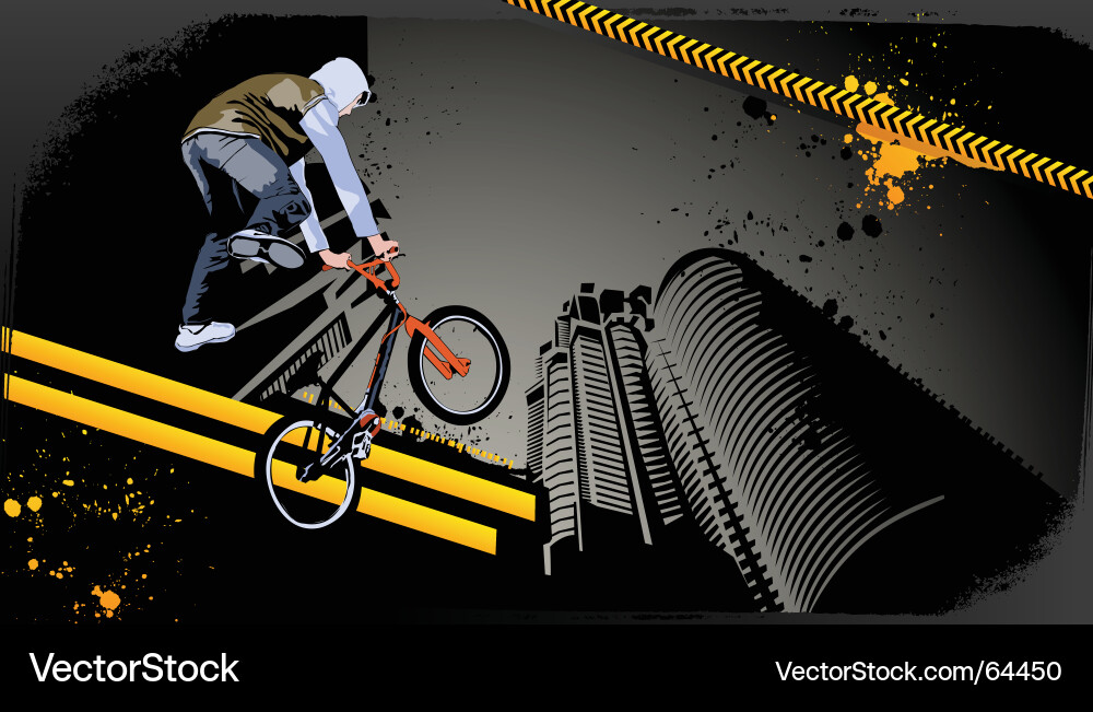 Urban biker Royalty Free Vector Image - VectorStock