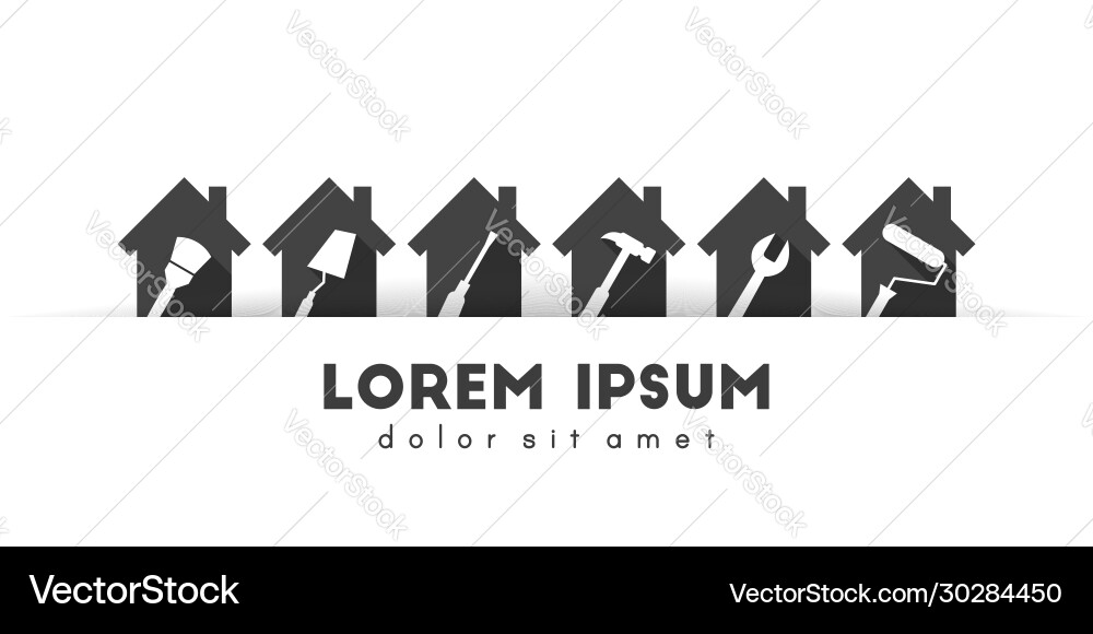 Work tools and home improvement concept Royalty Free Vector