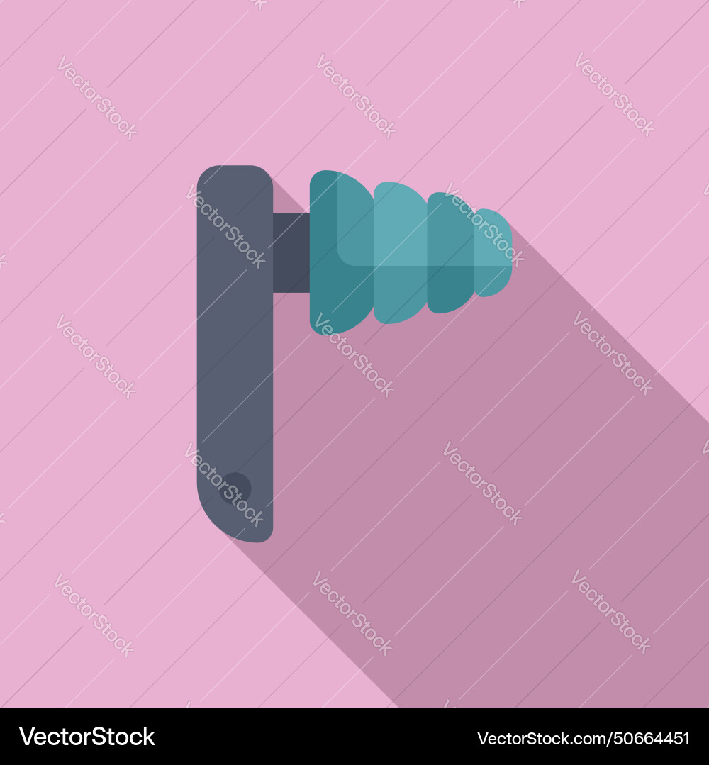 Accessory ear plug icon flat medical noise Vector Image