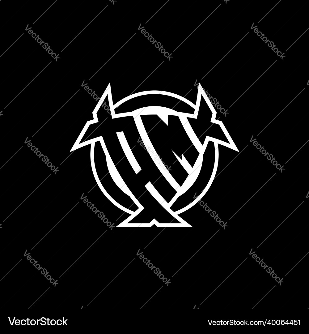 Am logo monogram triangle shield and circle shape Vector Image