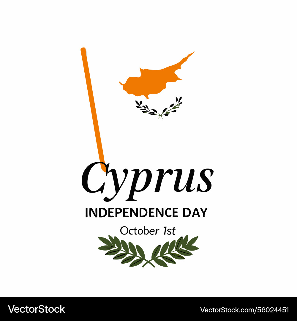 Celebrating cyprus independence day october 1st Vector Image