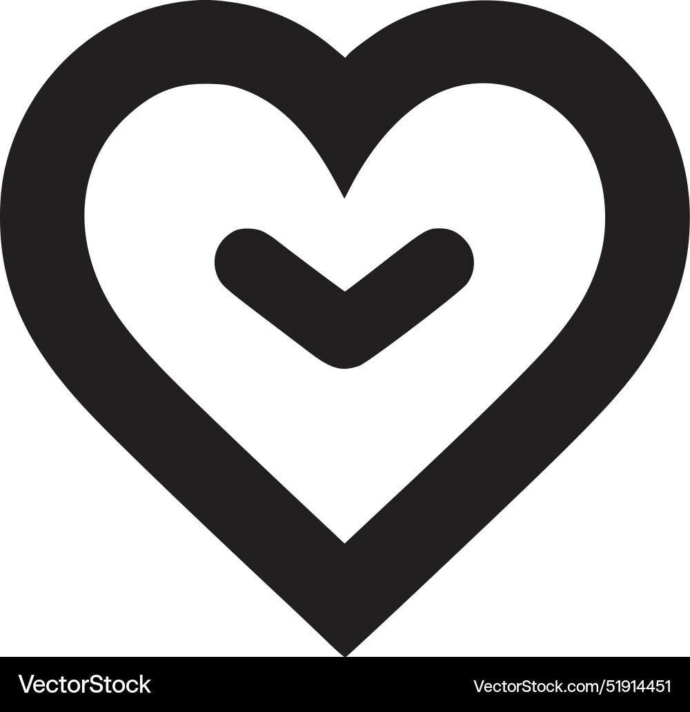 Heart - minimalist and simple silhouette Vector Image