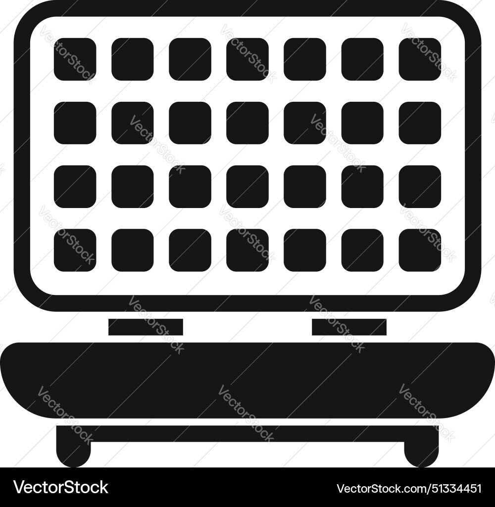Modern black computer keyboard icon Royalty Free Vector