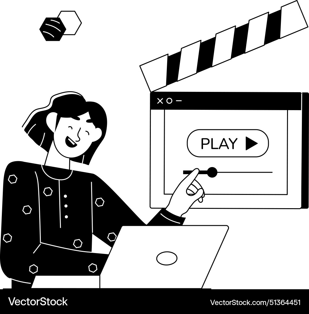 Play video Royalty Free Vector Image - VectorStock