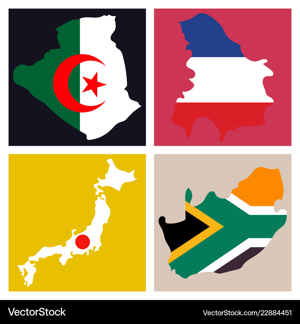 World Map - Countries in Color Royalty Free Vector Image