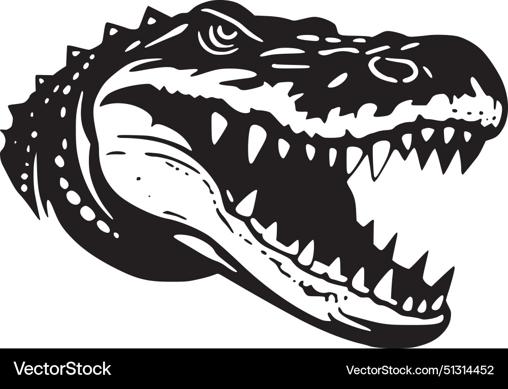 Alligator - minimalist and flat logo Royalty Free Vector