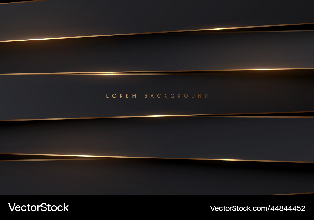 Black and gold lines background Royalty Free Vector Image