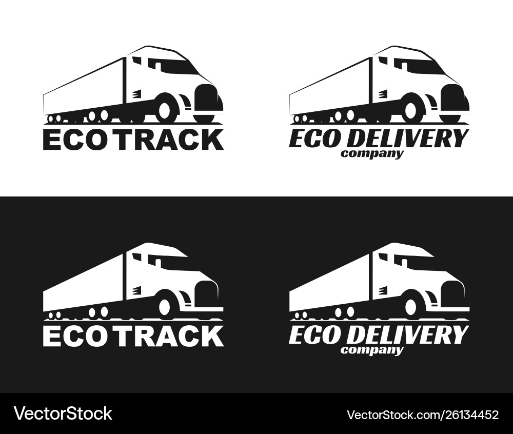Eco truck logo Royalty Free Vector Image - VectorStock