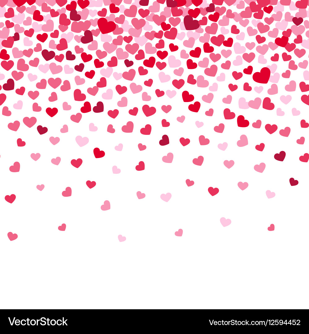 Flying heart confetti valentines day Royalty Free Vector