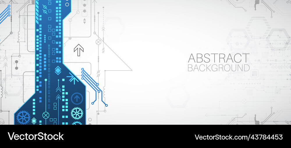 Abstract technology concept high computer color Vector Image