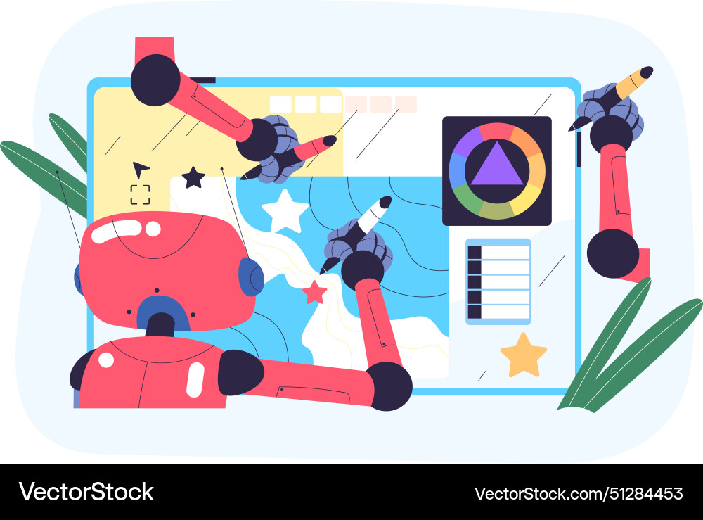 Ai generated drawing artificial intelligence Vector Image