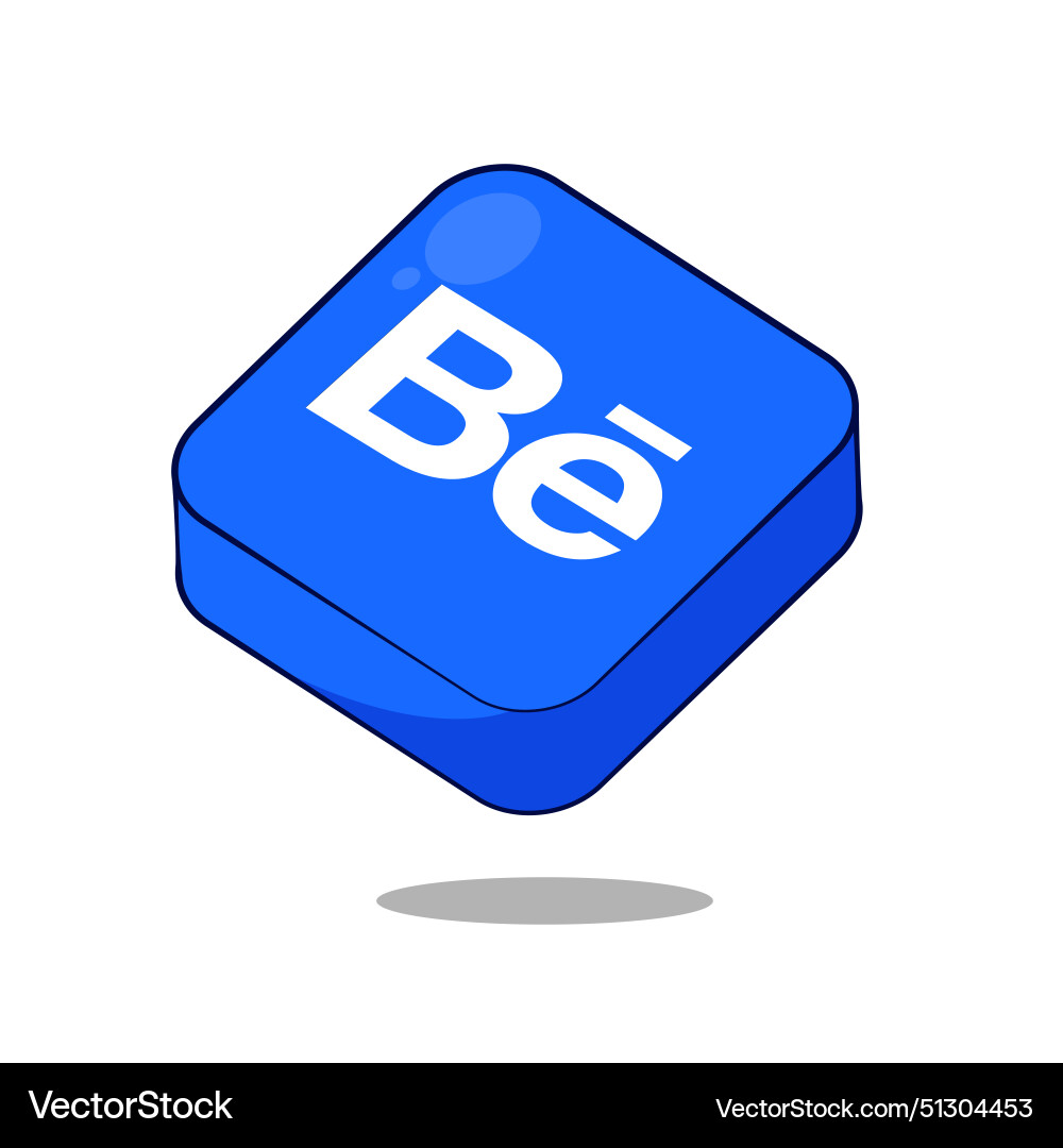 Behance application icon Royalty Free Vector Image