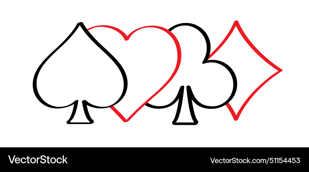 Cartoon ace king queen jack cards game Royalty Free Vector