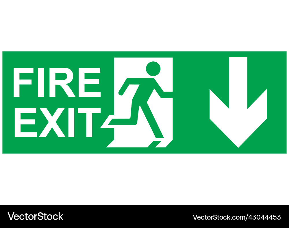 Fire exit Royalty Free Vector Image - VectorStock