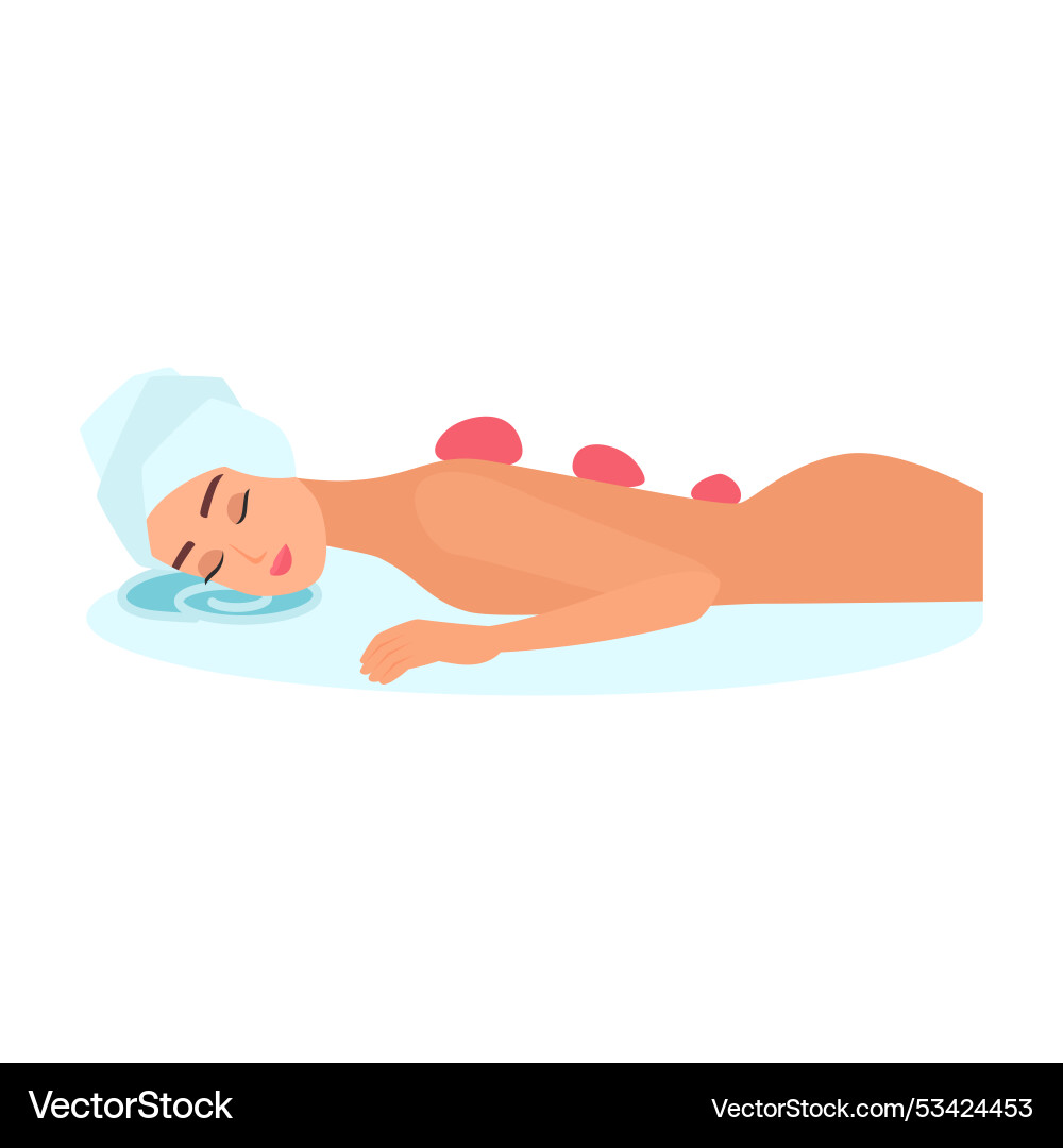 Hot stone massage Royalty Free Vector Image - VectorStock