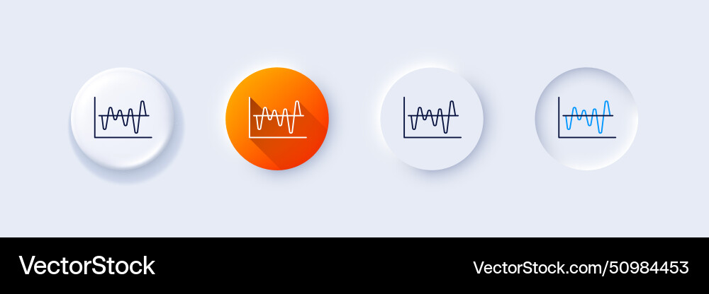 Investment chart line icon finance graph Vector Image