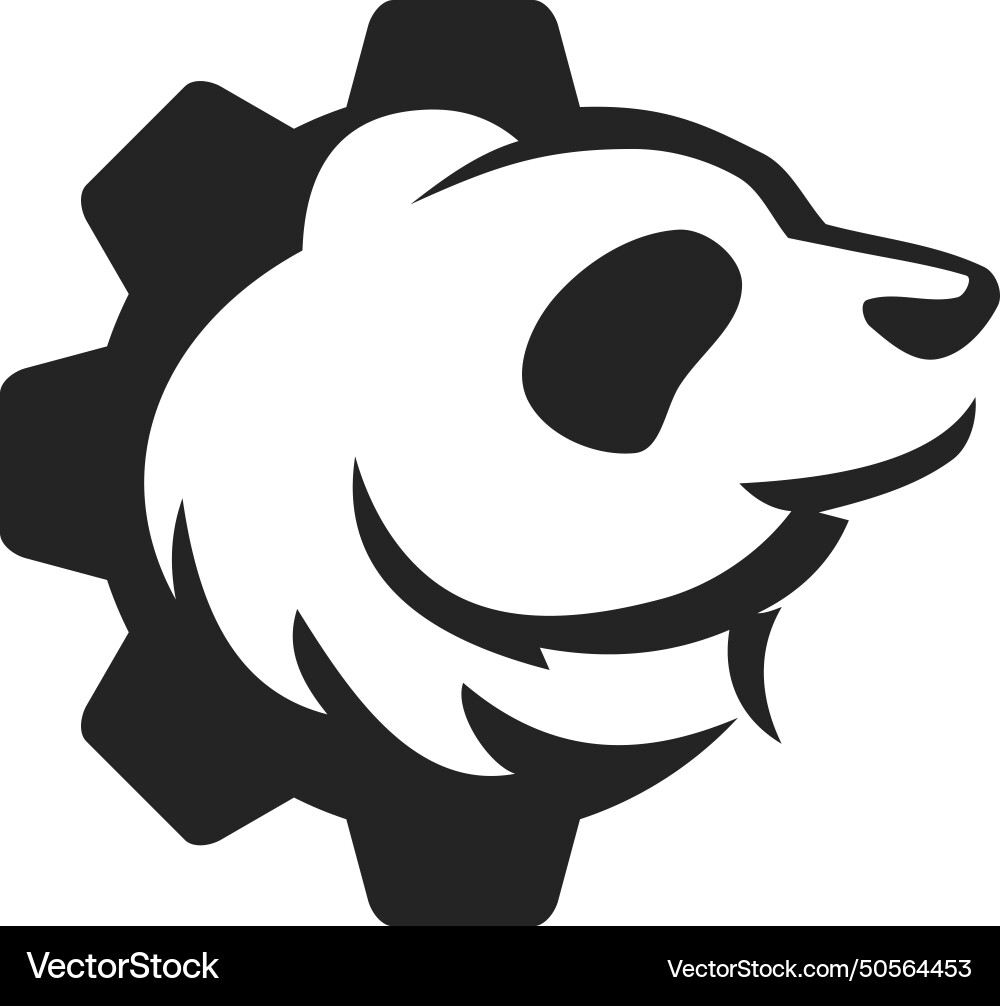 Panda logo template isolated brand identity icon Vector Image